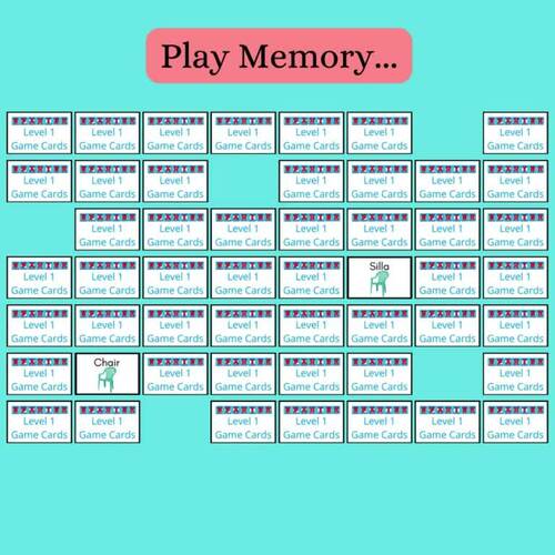 Spanish Vocabulary Matching Game Cards by More Than Just Reading