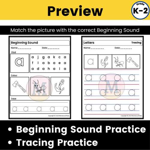 Beginning Sound Practice & Alphabet Tracing 4 by Montessori Pulse