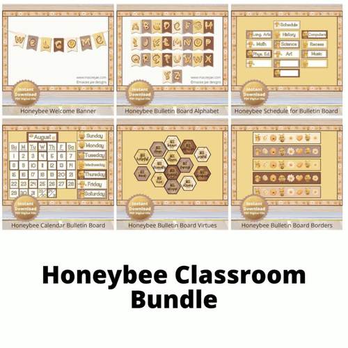 Honeybee Classroom Bundle by Macee Jae Designs | TPT
