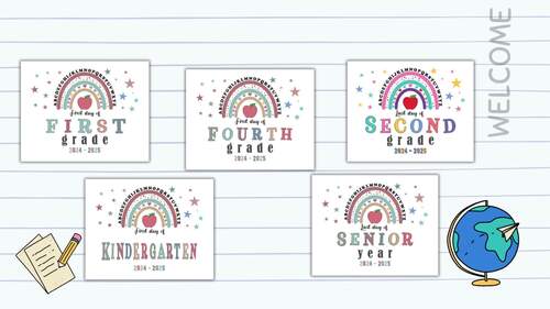 School Year Photo Props Freshman, Sophomore, Junior, Senior Year Included