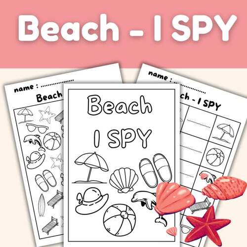Summer I SPY - Ice Cream Search Activity pages by Little Minds Books