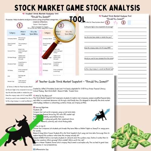 Stock Market Analysis Activity | Financial Literacy for Grades 4–6 | GT ...