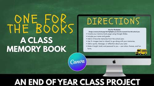 Class Memory Book End of Year Activity Project | Upper Elementary