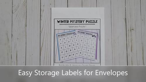 Winter Mystery Puzzles, Winter Letter Matching & Beginning Sounds ...