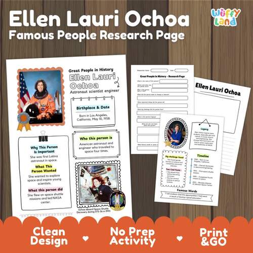 Ellen Ochoa Biography Research Page | Famous Astronauts STEM History ...