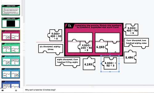 Place Value Distance Learning Digital & Print Puzzles in Number Forms