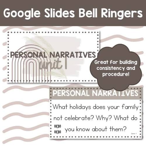 CKLA Grade 5 Unit 1 Personal Narratives: Bell-ringers & Daily Writing ...