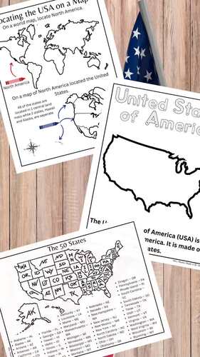 USA Geography & Culture Mini Unit – 1st-3rd Grade Printable – American ...