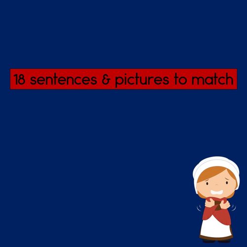 Thanksgiving Sentence Picture Match | Reading Comprehension and Writing ...
