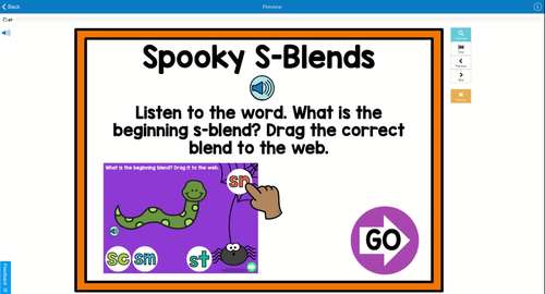S Blends Activities First Grade October Boom Cards by Krafty in Kinder