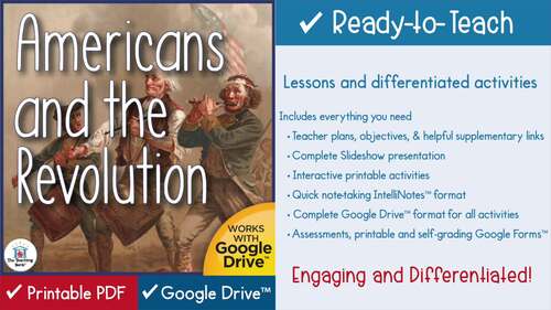 Americans and the Revolution United States History Unit by The Teaching ...