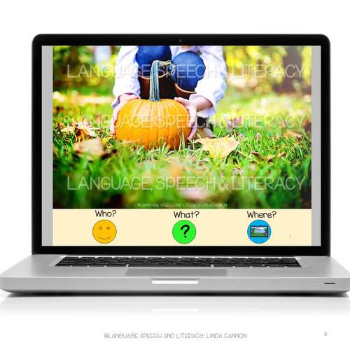 No Print Speech Expanding Sentences | Real Photos | Fall | Story Starter