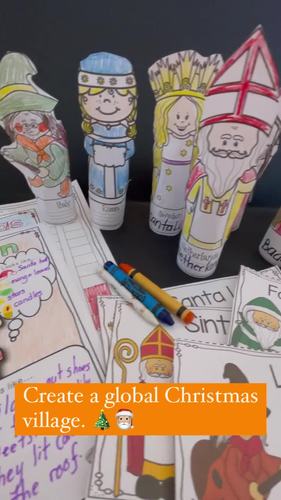 An IB PYP Research Skills Christmas Village Project for Little Kids