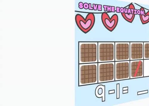 Valentines Day Chocolate Subtraction Within 10 Boom Cards Ten Frame ...