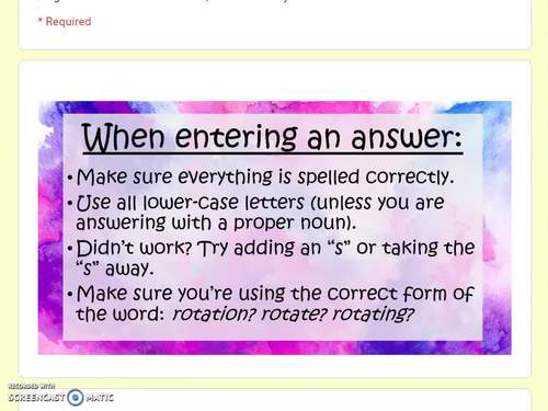 Food Chains and Food Webs Review Digital Escape Room (Google Forms)