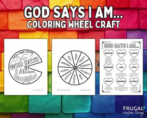 Identity in Christ Coloring Wheel, Teaching Biblical Truths, I Am ...