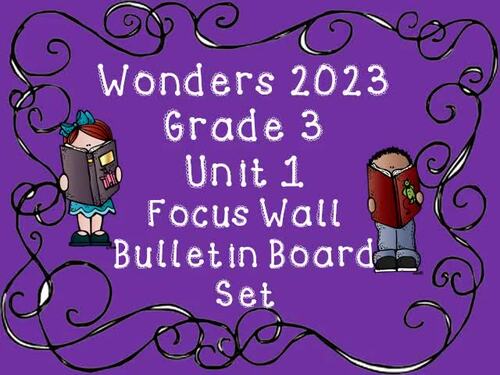 McGraw-Hill Wonders 2023 Grade 3 Focus Wall Bulletin Board Set All Units