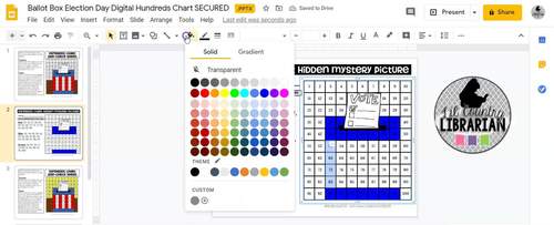 Digital Ballot Box Election Day Voting Hundreds Chart Hidden Mystery ...