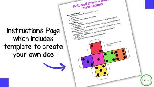 Roll and Draw a Robot, Fun Activity by Together We Teach AU | TPT