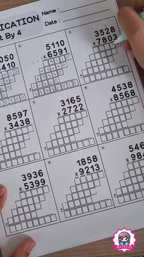 4 Digit Multiplication by 4 | Fluency in multiplication strategies | Math