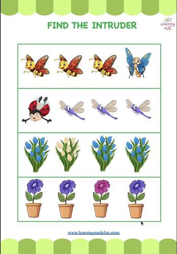 Spring Learning Binder, Spring Worksheets, Preschool Centers Activities