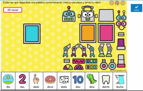 BOOM CARDS Construye un Robot. Ejercicios de Articulación y Lenguaje.