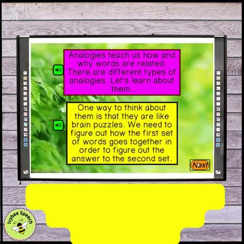 Word Analogies Spring Themed Boom Cards by Ivybee Speech | TPT