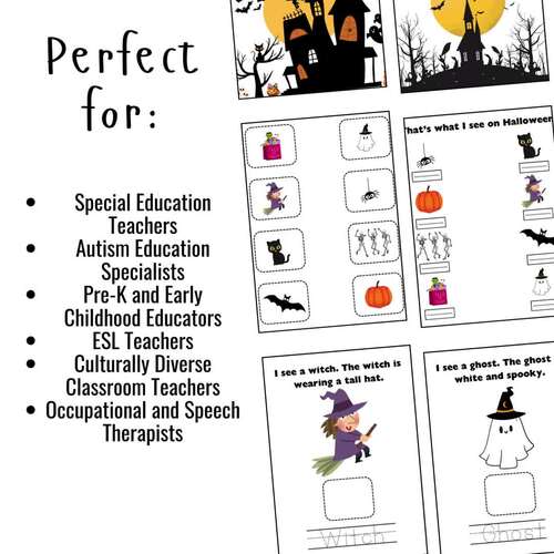 What I see!, Halloween Edition-Interactive Adapted Book | TPT