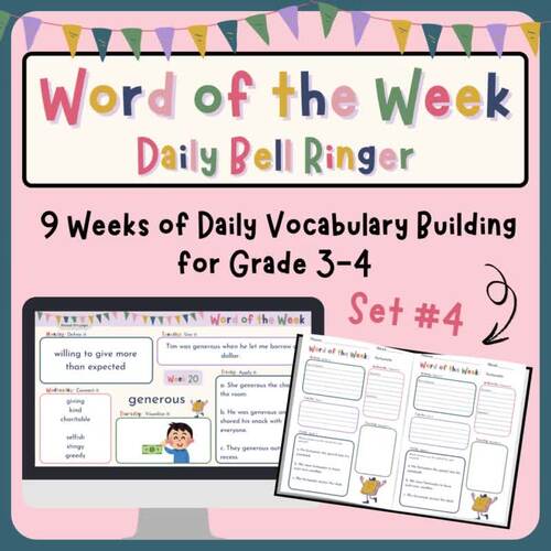 Editable Vocabulary Building Bell Ringers – 9 Weeks of Daily Word Work ...
