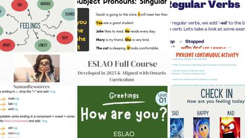 ESLAO - Grammar - Unit 5 by Saman Resources | TPT