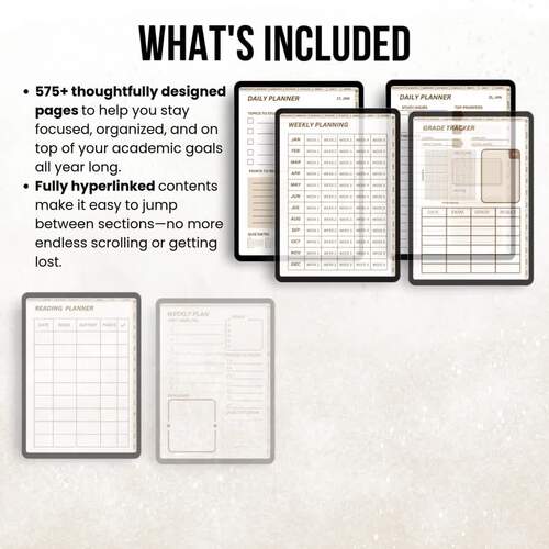 Digital Student Planner, Student Life Organizer, Digital Agenda for ...
