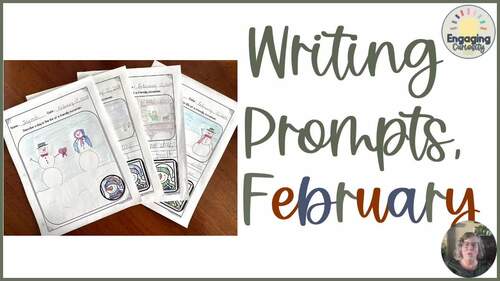 Differentiated February Writing Prompts Worksheets for Morning Work and ...