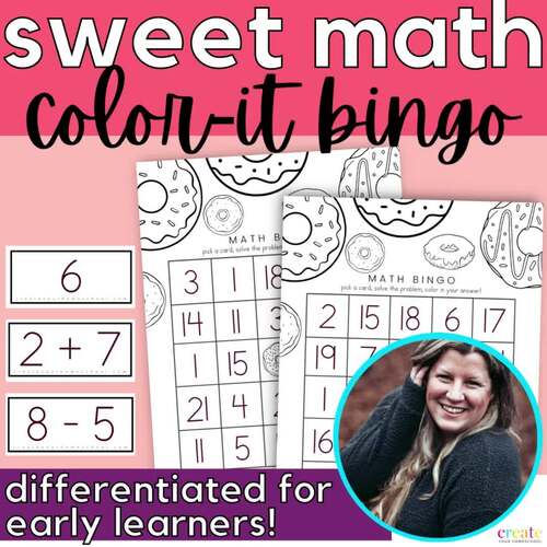 Colorable Bingo Math Game by Create Your Homeschool | TPT