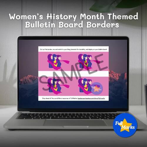 Women's History Month Bulletin Board Borders, Printable Boho Modern ...