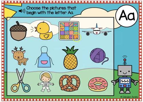 Digital Alphabet Activities | Alphabet Boom Cards | Letter A | TPT