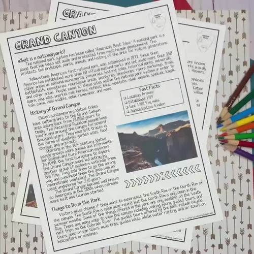 Bryce Canyon National Park Reading Graphic Organizer Research Project ...