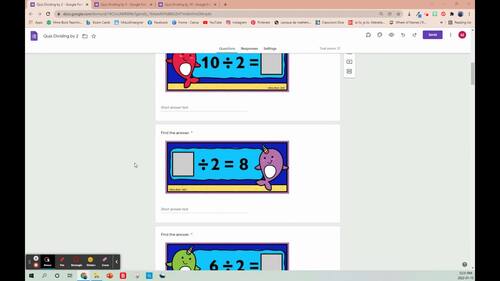 3 Quizzes: Division (by 2, by 5, by 10) Google Forms™ by GroovyGarden