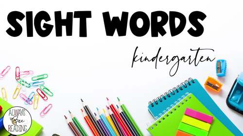 Sight Word Bundle Kindergarten by Always Bee Reading | TPT