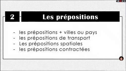 Le Point de Grammaire - les prépositions by LA BRUNETTE | TpT