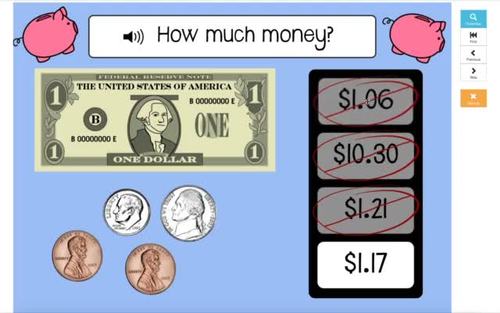 Adding Money Paper & Coins digital task Boom Cards dollar bills, 2nd ...