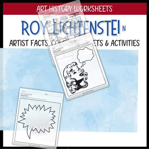 Artist Coloring & Activities, Roy Lichtenstein, Middle School Art History