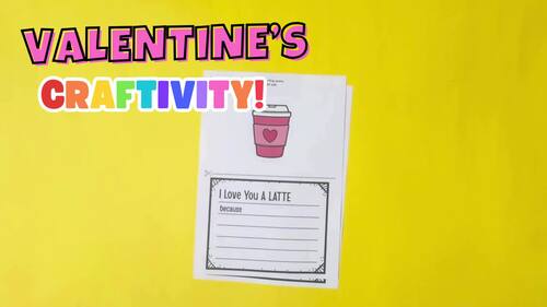 Valentine's Day Craft | Valentine's Writing Activity for 1st Grade and ...