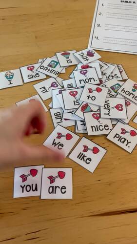 Valentines Day Sentence Building & Sentence Scrambles Activity ...