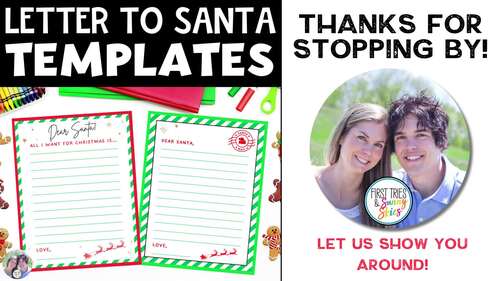 Letter To Santa Templates | Christmas Wish List | Santa Letter Template