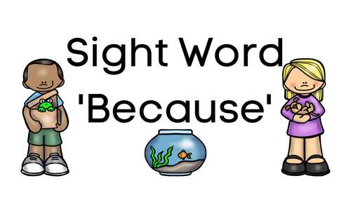 Sight Word 'Because', Favorite Kinds of Pets, Video and SLIDES | TPT