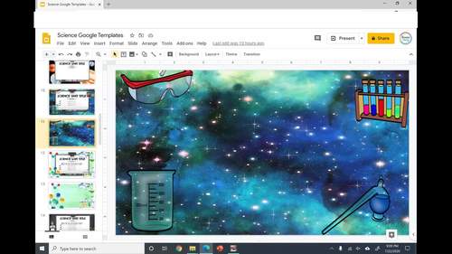 Google Slides Templates | Science Distance Learning Digital Classroom