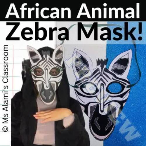 Book Week 2024 African Animal Mask Zebra by Ms Alami's Classroom