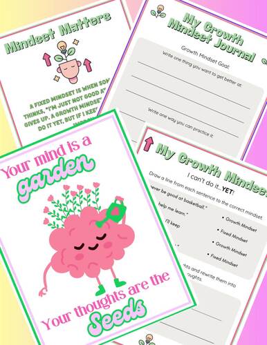 Growth Mindset Bundle + poster! by Everyday Magic print Co. | TPT