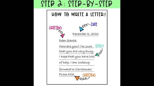 Santa Letter Template for Christmas Writing Center - December No Prep ...