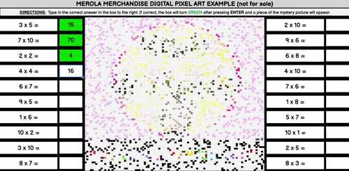 Red Ribbon Week 2024 Addition & Subtraction Self-Checking Pixel Art